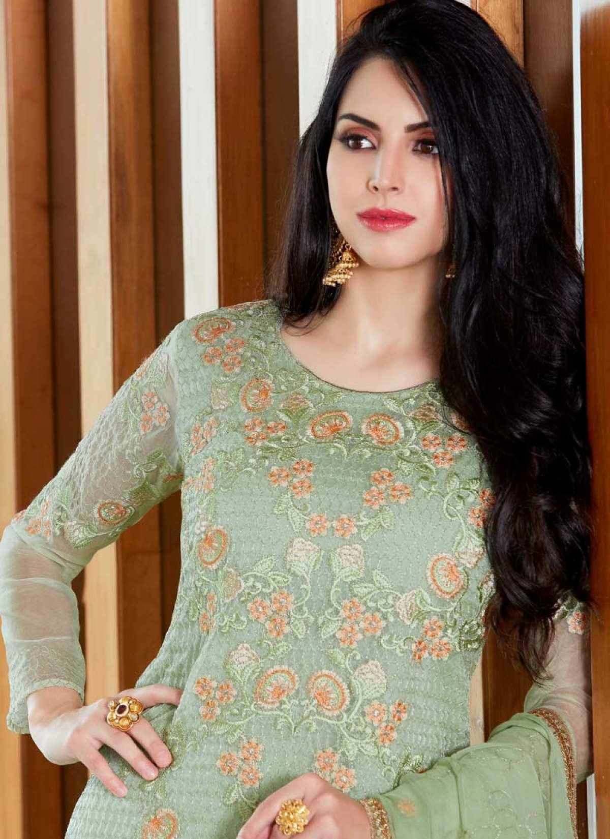 Shop Embroidered Work Pant Style Pakistani Salwar Suit Online