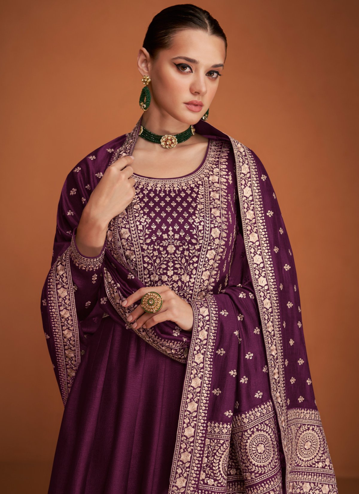 Buy Long Length Anarkali Salwar Suit For Festival Online