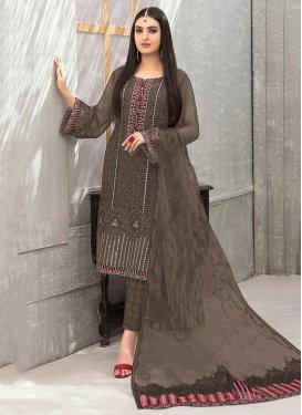 Buy Embroidered Work Pant Style Pakistani Salwar Kameez Online