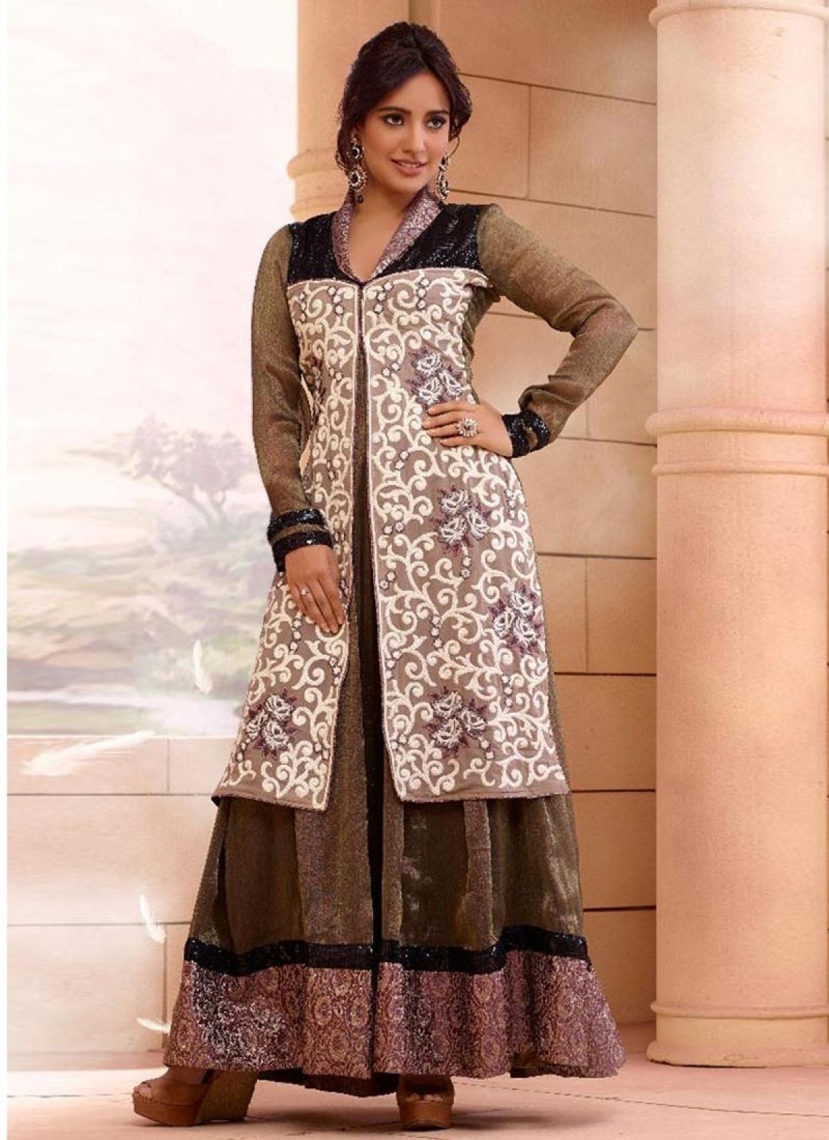 Gorgonize Jaal And Resham Work Neha Sharma Designer Salwar Kameez