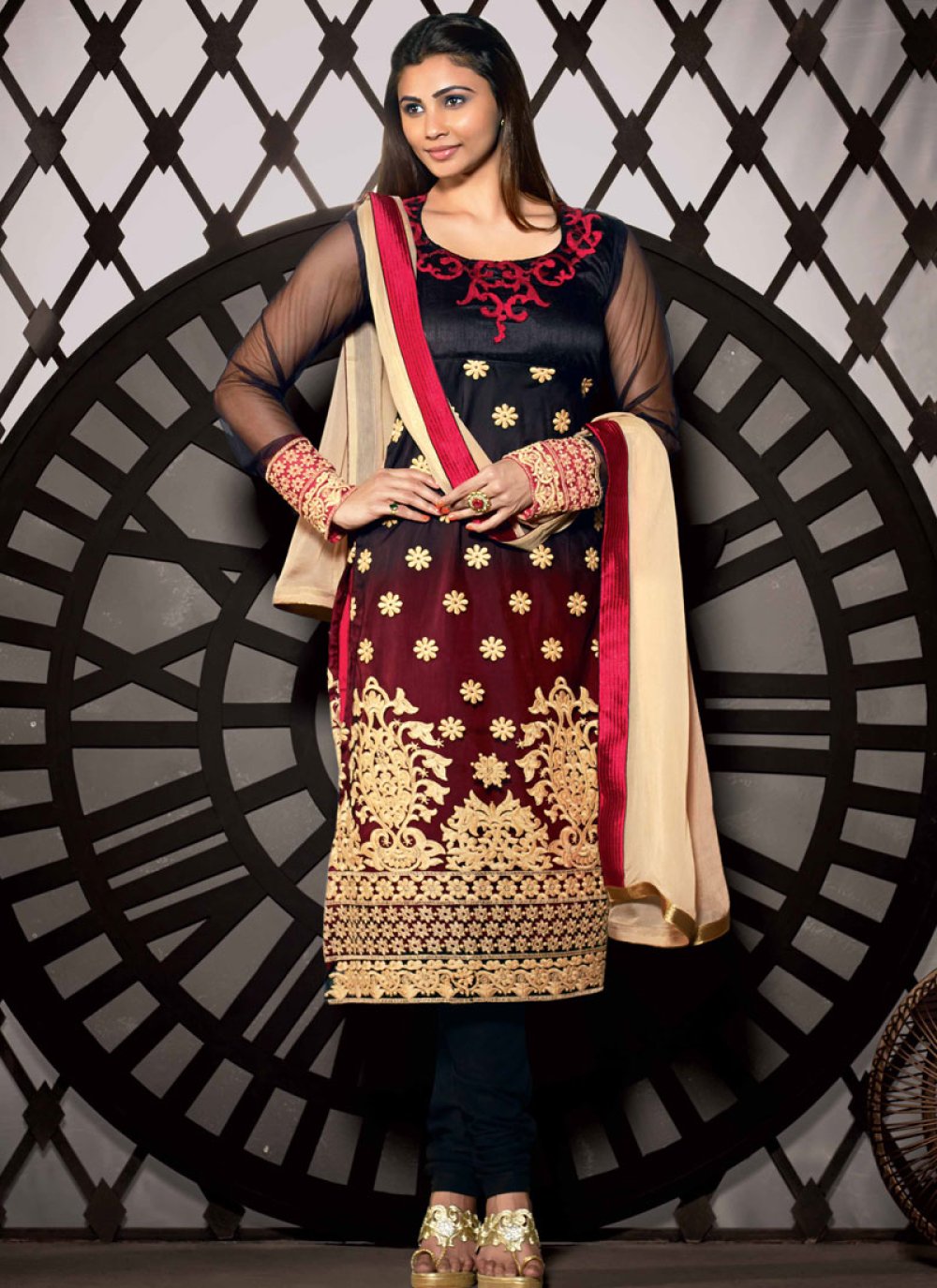 Heavenly Jaal Work And Butta Work Party Wear Salwar Kameez