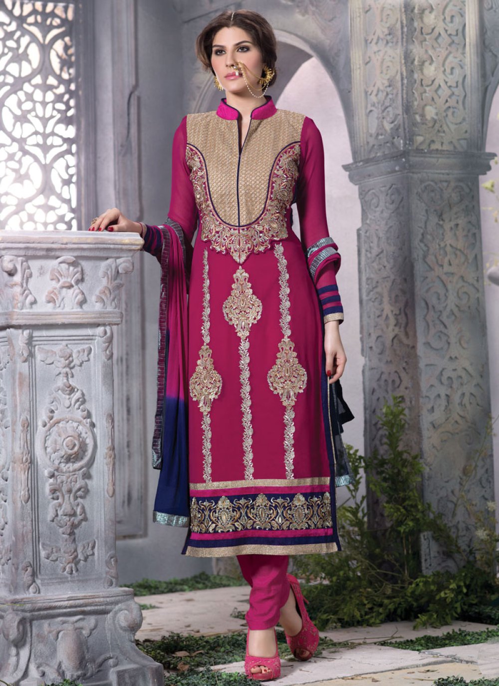 Sparkling Booti Work Pakistani Salwar Suit