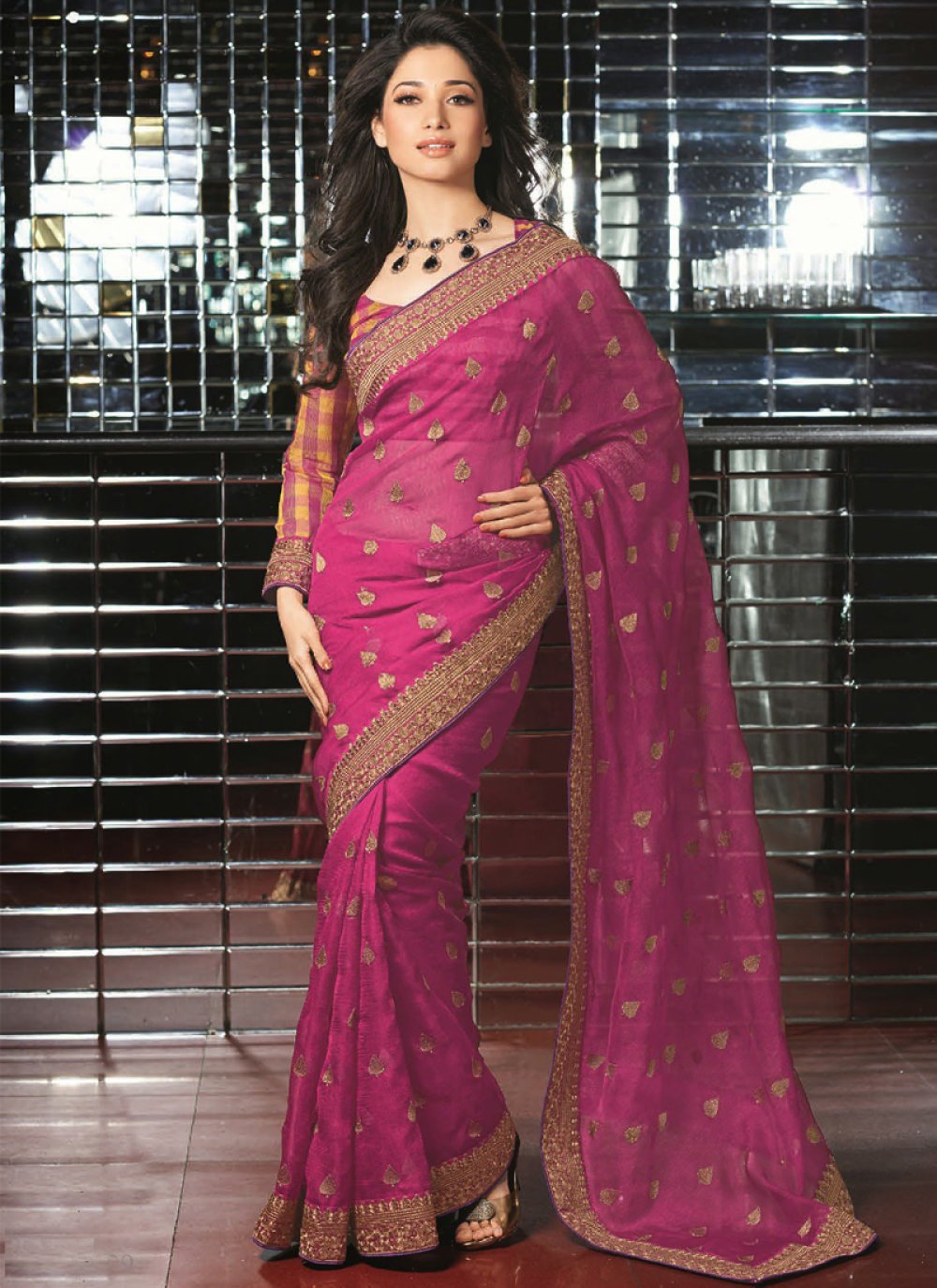 Transcendent Magenta Color Party Wear Saree
